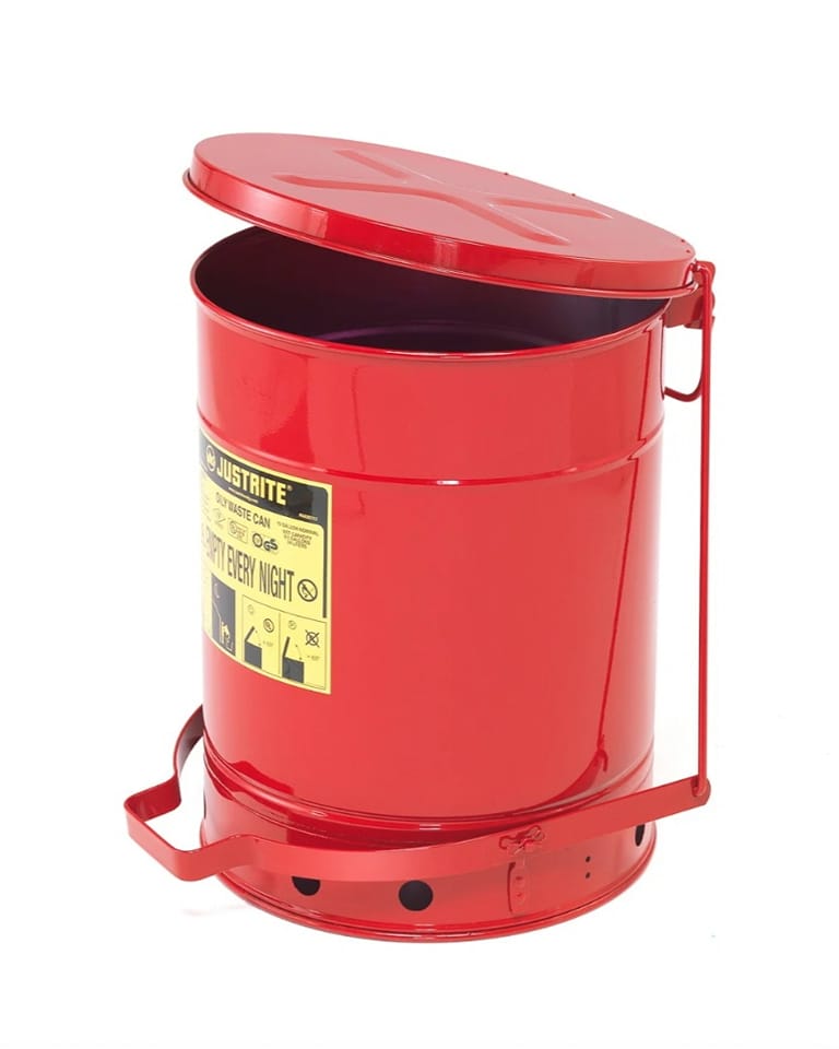 Oily waste safety bins available in 3 sizes. - Snap Frames